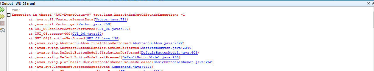 Lỗi trong Java GUI: java.lang.ArrayIndexOutOfBoundsException - programming - Dạy Nhau Học