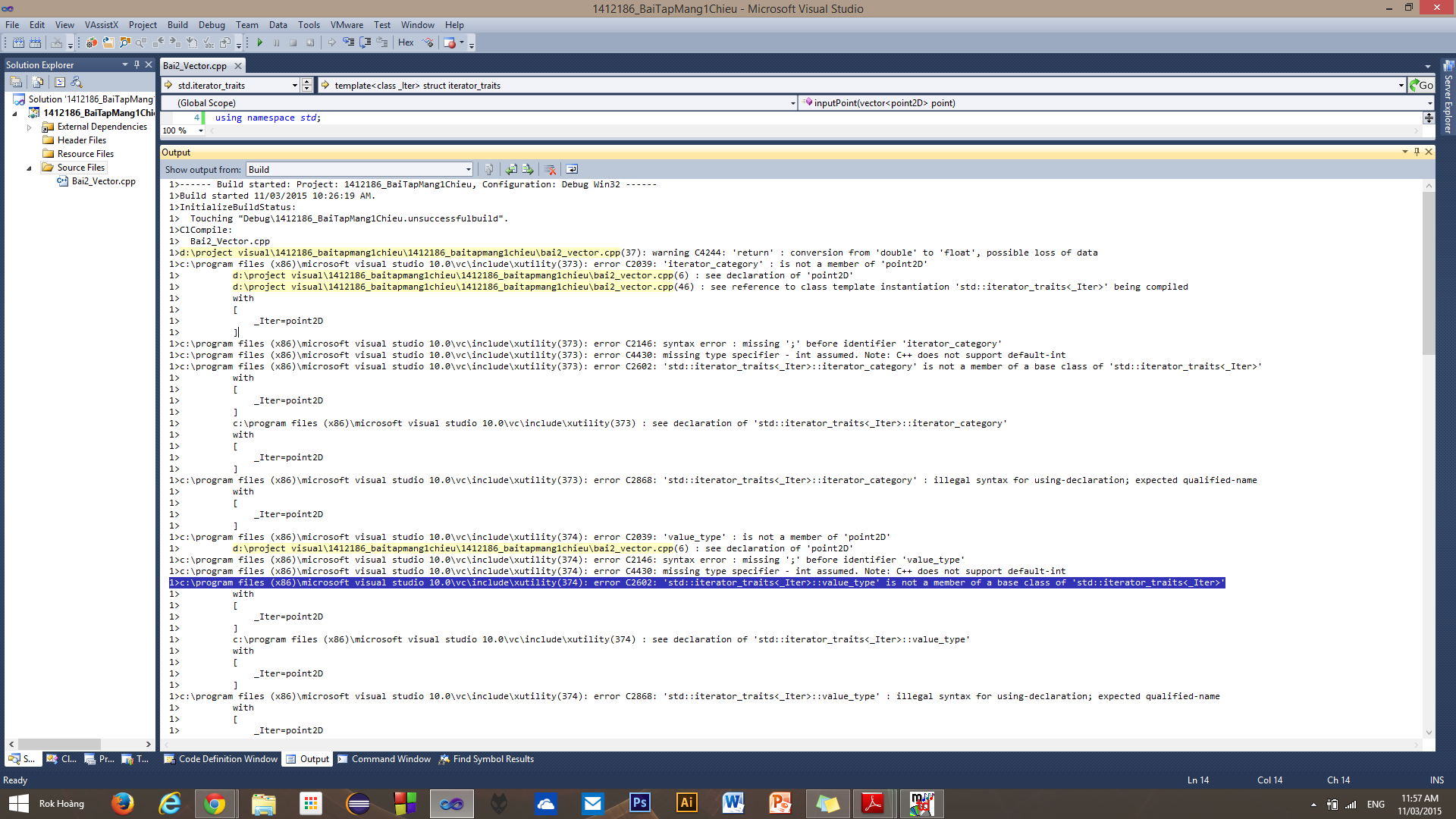 Khai báo một vector kiểu struct - programming - Dạy Nhau Học