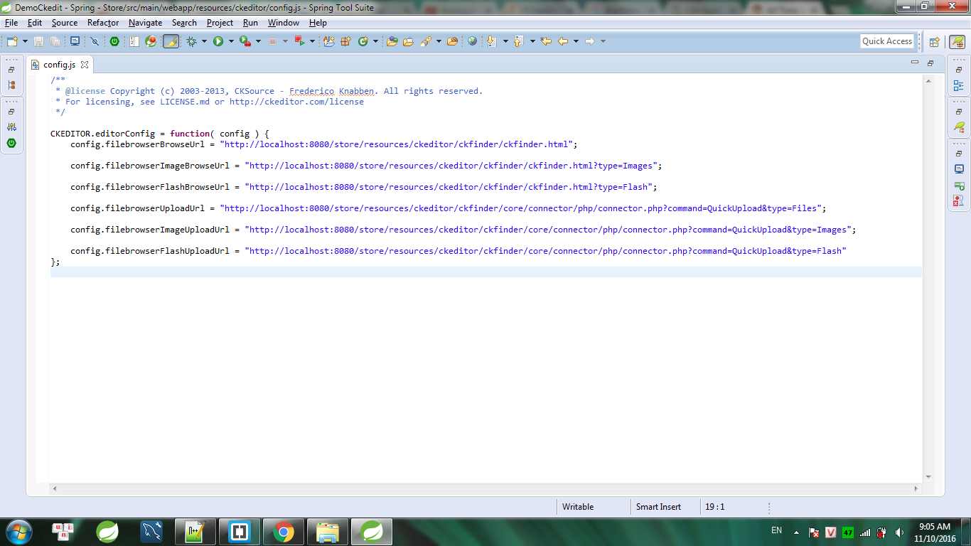 Tích hợp ckfinder vào Java (using springframework) - programming - Dạy Nhau Học