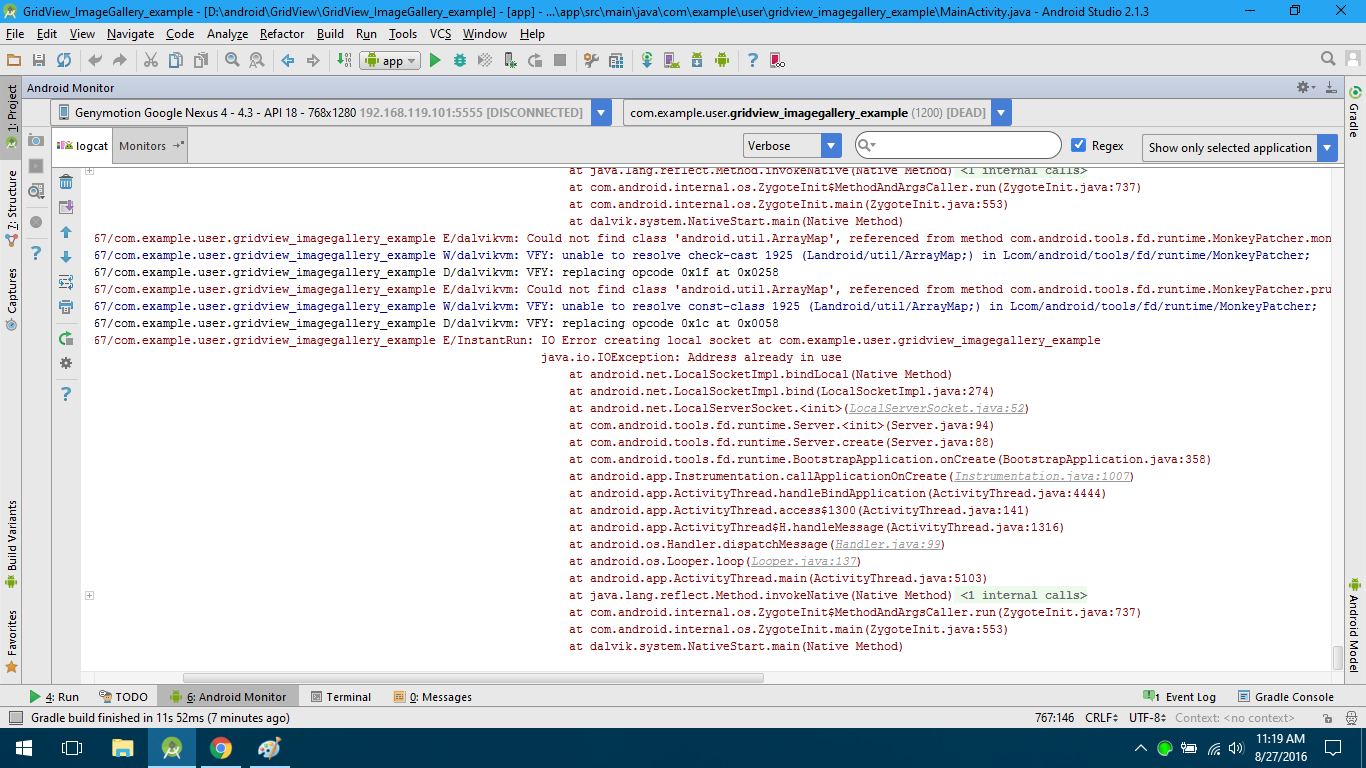 Lỗi trong GridView Android? - programming - Dạy Nhau Học