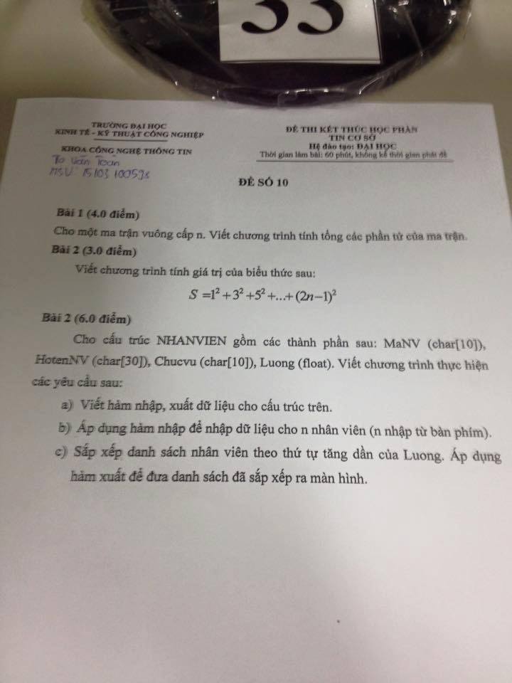 Nhờ Code Giúp Bài Tập C Programming Dạy Nhau Học