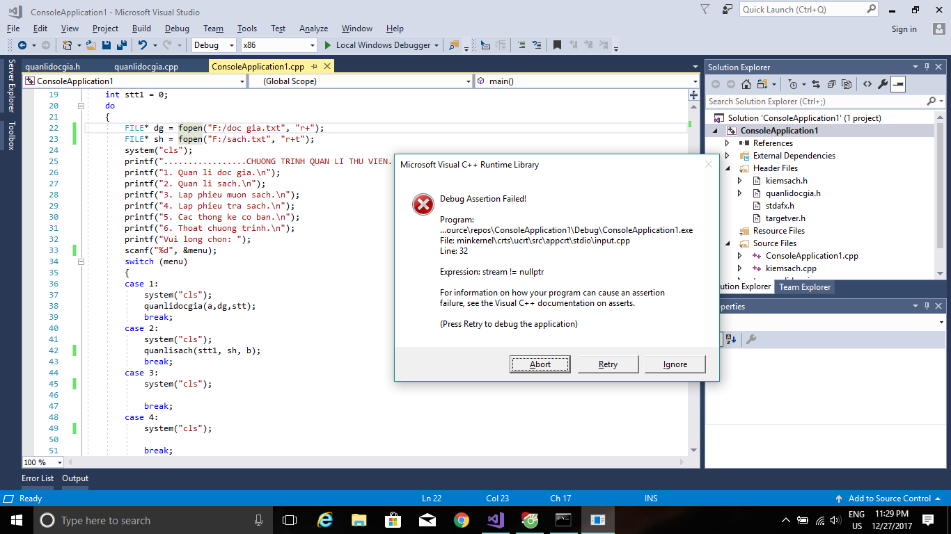 Sửa lỗi khi mở file - programming - Dạy Nhau Học