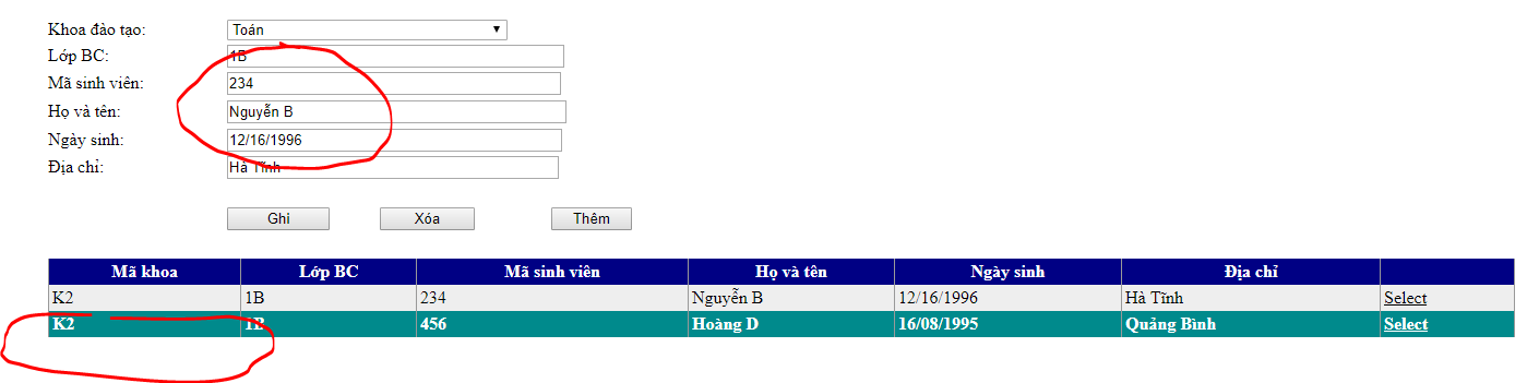 Thuộc tính select của gridview trong asp.net - programming - Dạy Nhau Học